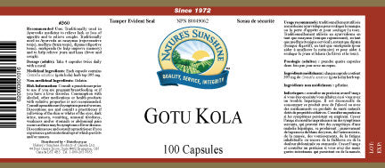 NSP | Gotu Kola, 395 mg (100 Capsules) – Garden Valley Wellness Center Inc.